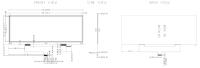 China 10.85 Inch Long Bar Epaper Display 1360x480 High-Resolution Ultra-Wide E Ink Screen for sale