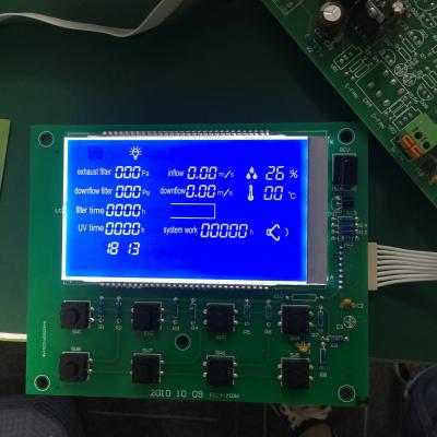 China Custom STN Blue Negative Transmissive LCD Module for Air Purification Systems for sale