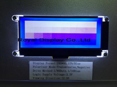 China Custom FSTN/Stn 240X80 DOT 3.3V Positive Transflective ST7529 Cog LCD Display for sale