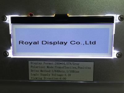 China  Custom Size 240X64 STN Parallel FFC UC1611s Controller Graphic LCD Module Serial Cog Monochrome for sale