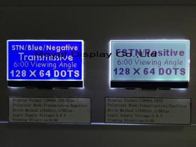 China 128x64 FSTN Positive COG 3V Mono LCD Display Stn Gray For Medical Equipment for sale