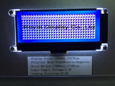 China 240X80 Cog IC St7529 Transflective LCD Display FStn FPC Parallel for sale