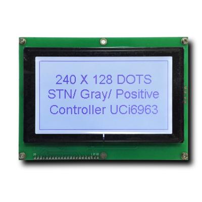 China Grey Positive Graphic LCD Display 240X128 FSTN 3.3V RGB LCD Screen for sale