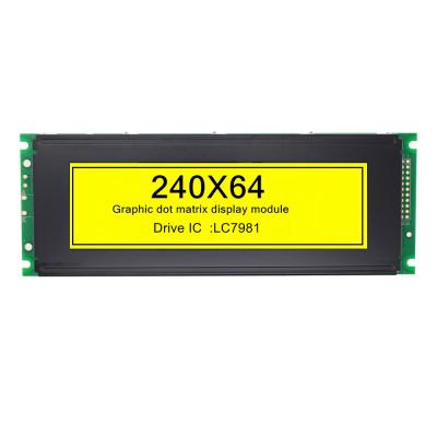 China 5.4 Inch Graphic Lcd Module Stn YG 240×64 Dots Monochrome Lcd Display for sale