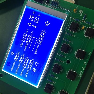 China Custom LCD Panel Stn Blue Graphic Negative Polarize LCD Monitor For Filter for sale