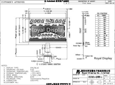 China Stn Cog Graphic LCD Display FPC Negative 7 Segment FSTN FFC For Treadmill for sale