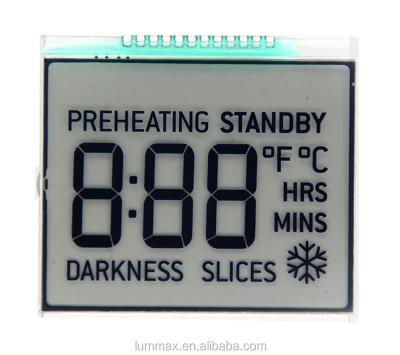 China Metal Pin Connector 7 Segment LCD Display TN Type With Optional Backlight for sale