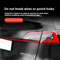 China For Tesla Model Y 3 Through Taillight Dynamic Rear Tail Light Strip Upgrade And Modification Decoration M3 Y for sale