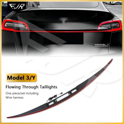 China For Tesla Model Y 3 Through Taillight Dynamic Rear Tail Light Strip Upgrade And Modification Decoration M3 Y for sale