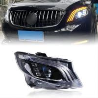 China Headlight Assembly For Mercedes Benz VITO V Class 2016-2020 Retrofit Maybach DRL LED Light Yellow Flow Turn V260 for sale