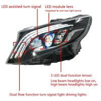 China Headlight Assembly For Mercedes Benz VITO V Class 2016-2020 Retrofit Maybach DRL LED Light Yellow Flow Turn V260 for sale