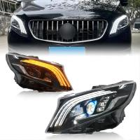 China Headlight Assembly For Mercedes Benz VITO V Class 2016-2020 Retrofit Maybach DRL LED Light Yellow Flow Turn V260 for sale