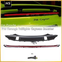 China 16-21 718 Through Tail Lights For Porsche Cayman Boxster Modified With LED Rear Running Lights for sale