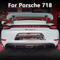 China 16-21 718 Through Tail Lights For Porsche Cayman Boxster Modified With LED Rear Running Lights for sale