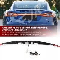 China Through Taillight For Tesla Model S Upgrade Led Tail Light Assembly Rear Turn Brake Flowing Car Accessory Lamp Bar for sale
