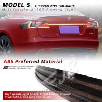 China Through Taillight For Tesla Model S Upgrade Led Tail Light Assembly Rear Turn Brake Flowing Car Accessory Lamp Bar for sale