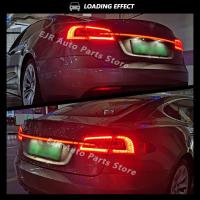 China Through Taillight For Tesla Model S Upgrade Led Tail Light Assembly Rear Turn Brake Flowing Car Accessory Lamp Bar for sale