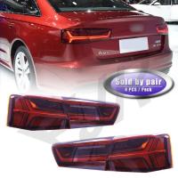 China 12-15 For Audi A6L LED Taillight Assemblies C7 Modified 18 Audi C7PA Rear Tail Light Flow Steering Turn Brakes Car Lamp for sale