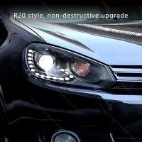 China Headlight Assembly For Volkswagen VW Golf 6 Modification 6 Gti R20 Tear Eye DRL LED Front Headlight for sale