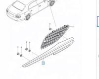 China Bentley Car Fitment 148*26*51cm Cooling Air Grill For Continental Flying Spur 2013 for sale
