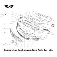 China Oe No. 670003826 Front Bumper Middle Shock Absorber For 2013-2016 Quattroporte M156 for sale