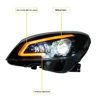 China 07-11 Mercedes Benz C-Class W204 Headlight Assembly C200C63 Modified LED Lens Daily Running Light Streamer Turn Signal for sale