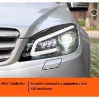 China 07-11 Mercedes Benz C-Class W204 Headlight Assembly C200C63 Modified LED Lens Daily Running Light Streamer Turn Signal for sale