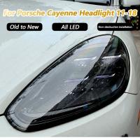 China Upgrade To 2024 Blackened LED Headlights For 2011-2018 Porsche Cayenne 958.1 And 958.2 for sale