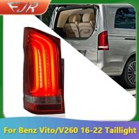 China Taillight Assembly 16-20 For Mercedes Benz Vito Modified High End V Class LED Driving Turning Rear Tail Lights Flowing for sale