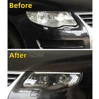 China Car Accessories For Vw Touareg Headlight Assembly 2007-2010 Upgrade To New Led Headlight Running Lights Car Light for sale
