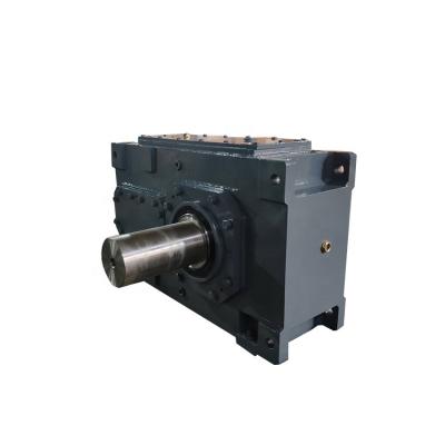 China Heavy Duty High Precision Cast Iron Bevel Gearbox Industrial Use Cylindrical Solid Shaft Helical Cooling Fan Right Angle High for sale