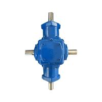 China T Series 1/1 Ratio Spiral Bevel Gear Unit 15 mm Diameter Cast Iron Hubs Angle Shift Gearbox for sale