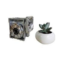 China Nema 43 Stepper Motor Worm Gear Box NMRV63 25mm Bore 10:1 Ratio Customized ODM Support for sale