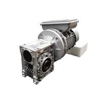 China Nema 43 Stepper Motor Worm Gear Box NMRV63 25mm Bore 10:1 Ratio Customized ODM Support for sale