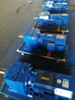 China HT250 High Strength Cast Iron 220V-380V 50Hz 60Hz AC Electric Motor R Inline Helical Gear Box Speed Reducer for sale