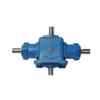 China Light Weight T2 Cast Iron High Precision Double/Three Shaft Small Mini 90 Degree Right Angle 2 1 Ratio Bevel Gearbox Foot for sale