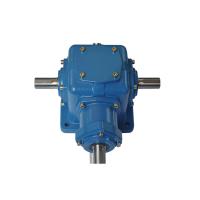 China 90 Degree 2 Shafts Output Ratio 1 to 1 1:3 Spiral Bevel Miter Cast Iron Housing Small Angular Gearbox for sale