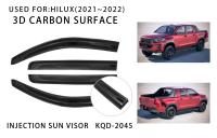China 3D Carbon Car Door Visor Fit Toyota Hilux 2021 Automotive Window Rain Guards for sale