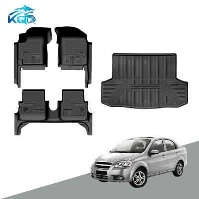 China All Weather TPE Floor Mats 5D Auto Floor Mats For Chevrolet Aveo 2007-2013 for sale