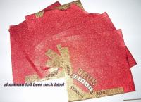 China UV Proof Embossed Aluminum Foil Labels 9.5 Micron Food Grade Custom Stickers for sale