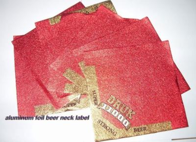 China UV Proof Embossed Aluminum Foil Labels 9.5 Micron Food Grade Custom Stickers for sale