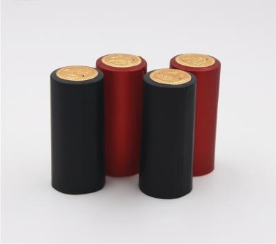 China Anti Slip Embossed PVC Heat Shrink Wine Bottle Seals 50mm Neck Wrapping for sale