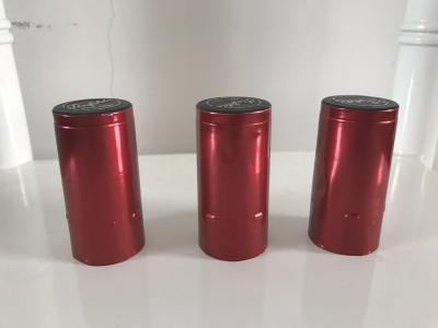 China Custom Aluminum Foil PVC Shrink Capsules with Tear Line 0.05mm Thickness for sale