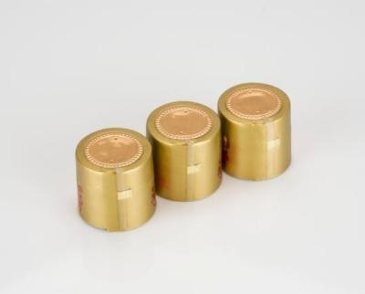 China HACCP Certified PVC Wine Bottle Heat Shrink Capsule Non Toxic Hot Stamping 28x18mm for sale