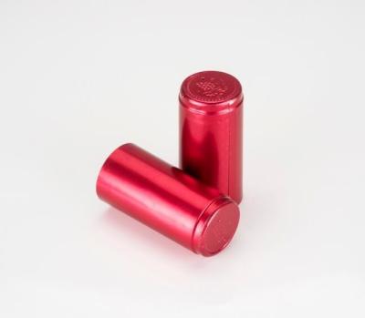 China Custom PVC Heat Shrink Wine Bottle Caps Eco Friendly with Logo Printing 50mm for sale
