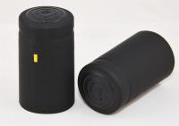 China Black PVC Heat Shrink Wine Bottle Caps 60mm Height 30.5mm Diameter Waterproof for sale