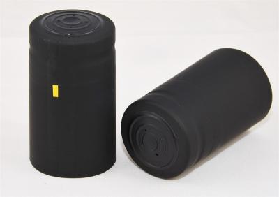 China Black PVC Heat Shrink Wine Bottle Caps 60mm Height 30.5mm Diameter Waterproof for sale