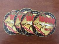 China Oil Proof Self Adhesive Beer Label Stickers Aluminum Metallic Paper UV Printing 1000pcs for sale