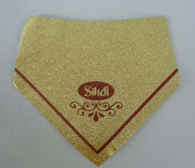 China Gold Aluminum Foil Labels Water Resistant Self Adhesive Custom Logo Printing 12 Colors for sale