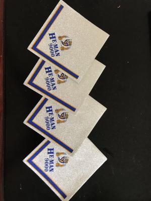 China Moistureproof Aluminum Foil Stickers Waterproof Wine Bottle Labels 0.01mm Thickness 10.5x10.5cm for sale